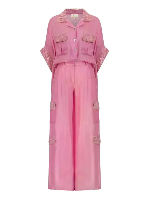 SANA OSMANI Cargo-pockets Trousers Set - Pink