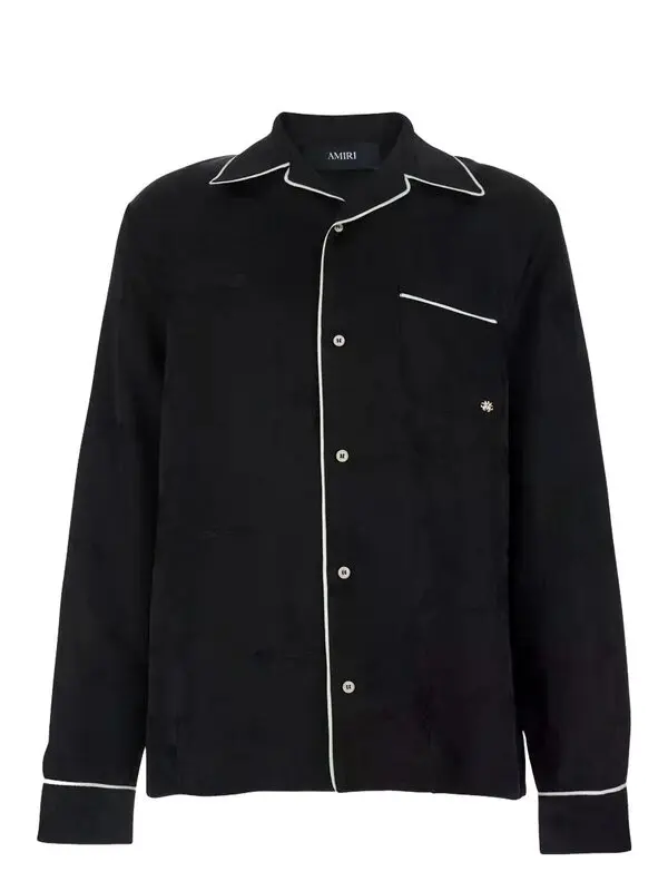 Amiri Piping-detail Shirt - Black