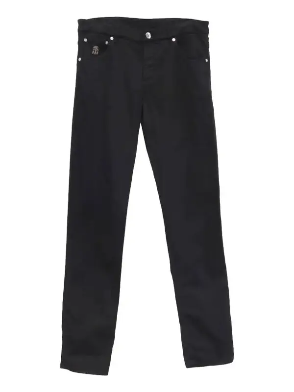 Brunello Cucinelli Mid-waist Slim-fit Jeans - Black