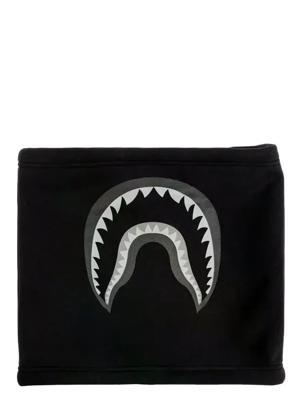A BATHING APE Shark-graphic Neck Warmer - Black