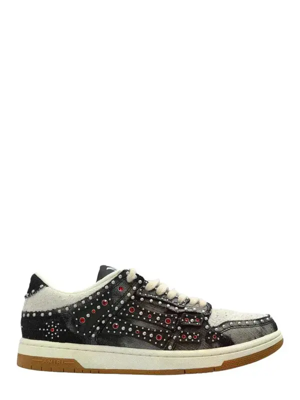 Amiri Studded Skeletal Top Low Sneakers - Black