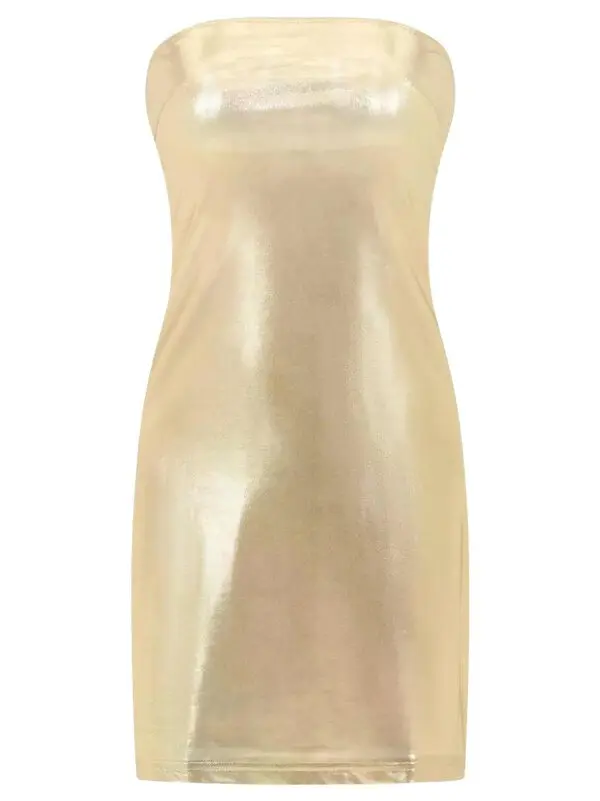 SANA OSMANI Illa Strapless Mini Dress - Gold