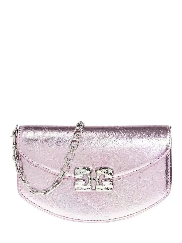 GANNI Lulu Chain Wallet - Pink
