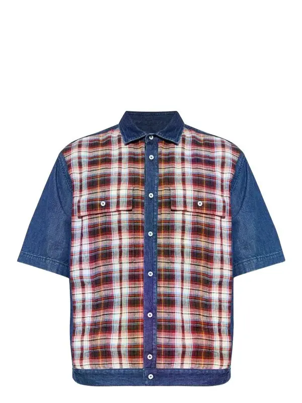 Dsquared2 Checked Denim Shirt - Blue