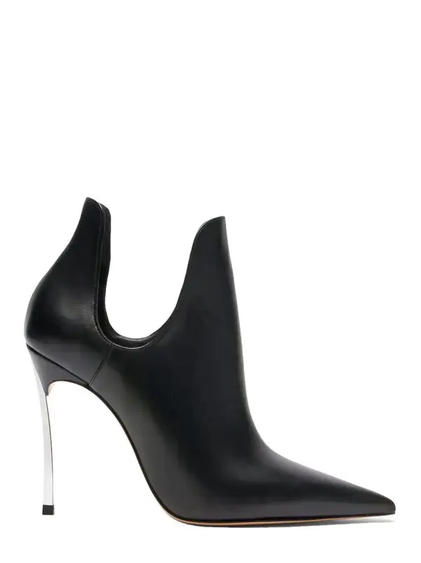 Casadei Pointed Toe Heel Boots - Black
