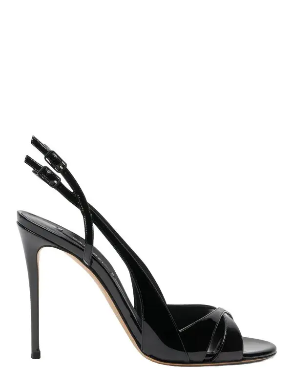 Casadei Criss-cross Slingback Stiletto Sandals - Black