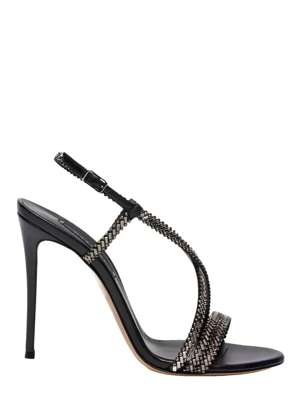 Casadei Josephine Beaded Strap Sandals - Black