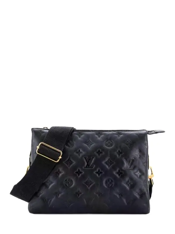LOUIS VUITTON Coussin Pm Crossbody Bag Monogram Embossed Lambskin - Black