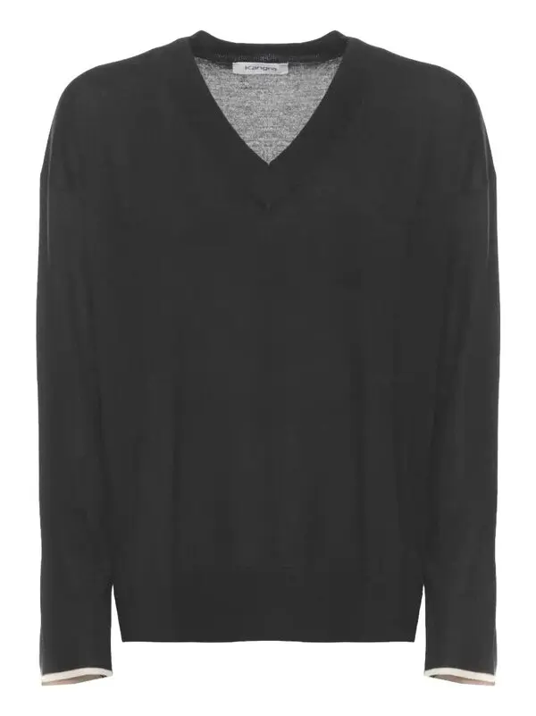 KANGRA V-neck Sweater - Black