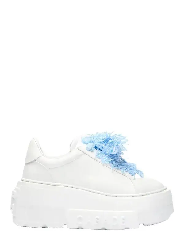 Casadei Platform Leather Sneakers - White