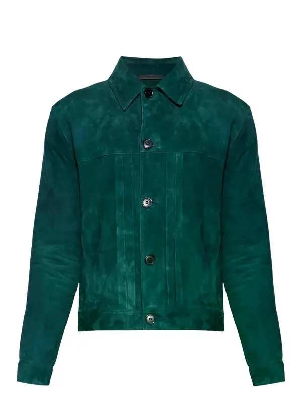 Paul Smith Panelled Suede Jacket - Green
