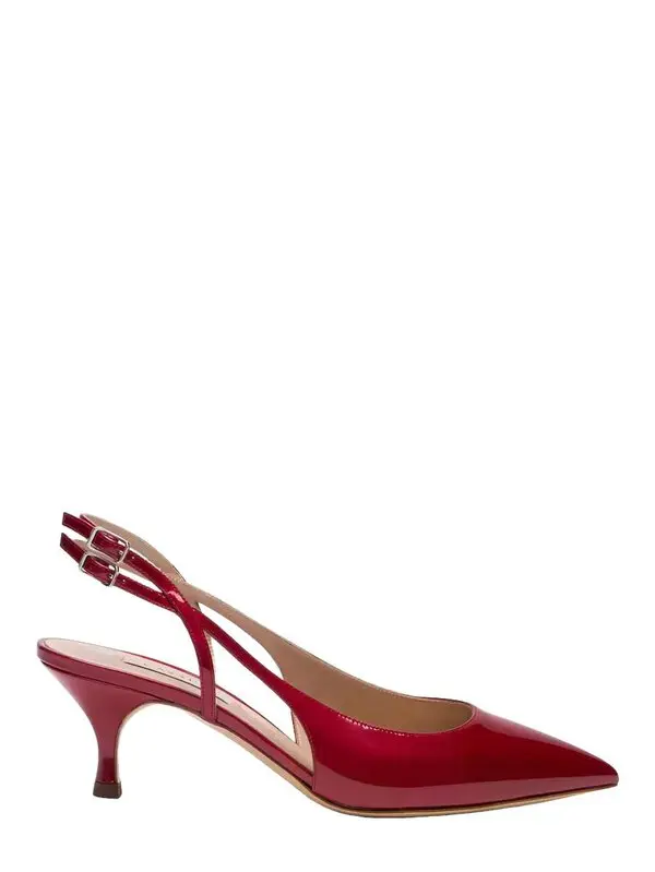 Casadei Julia Destalonados Buckle Strap Pumps - Red
