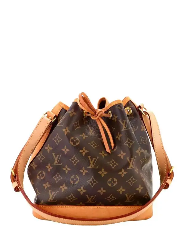 LOUIS VUITTON Petit Noe Nm Handbag Monogram Canvas - Brown