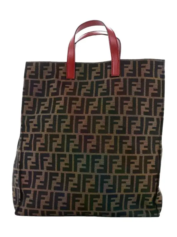 Fendi Zucca Canvas Open Shopping Tall Tote Bag - Brown