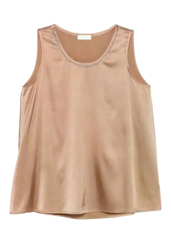 PANICALE Embellished Top - Neutrals