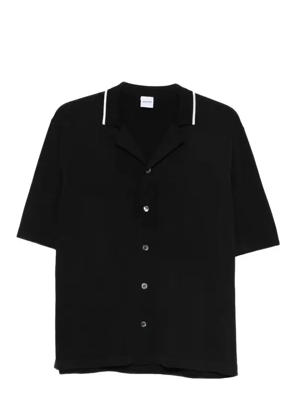 Aspesi Button Short-sleeve Shirt - Black