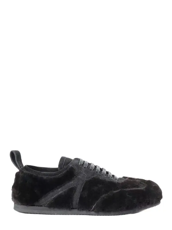ANN DEMEULEMEESTER Shorn Shearling Sneakers - Black
