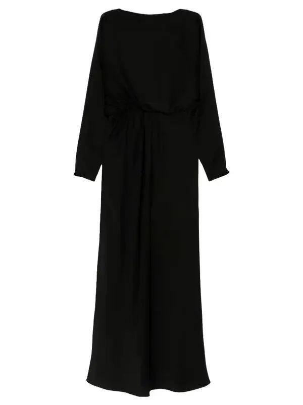 Max Mara Belted Dress With Cagoule Detail - Black