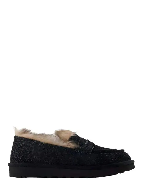 UGG Ellis Fur Trim Loafers - Black