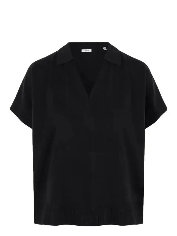 Aspesi V-neck T-shirt - Black