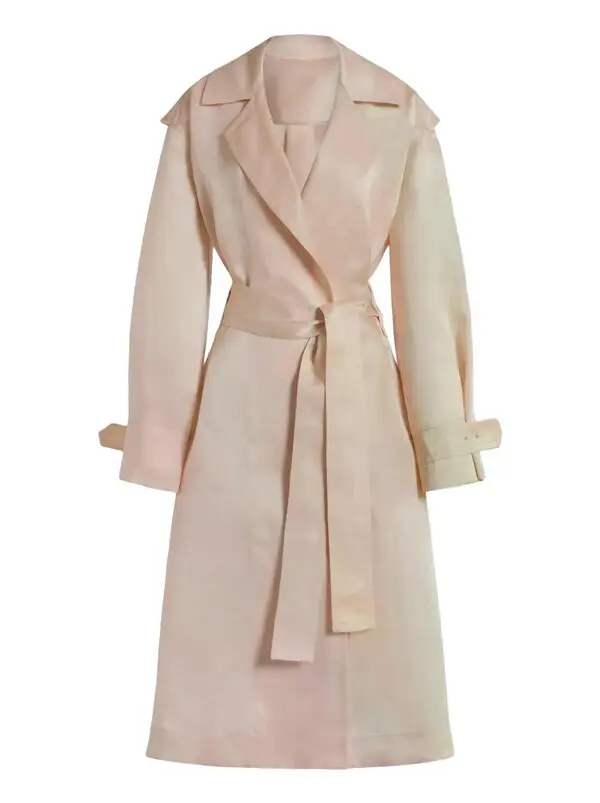 Alberta Ferretti Belted Coat - Neutrals