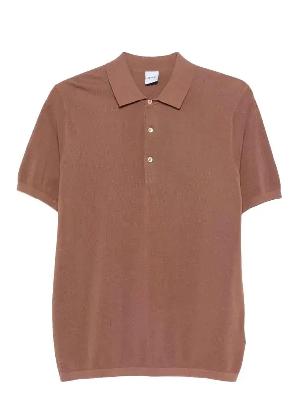Aspesi Button Polo Shirt - Brown