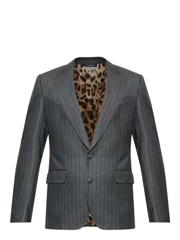 Dolce & Gabbana Pinstriped Blazer - Grey