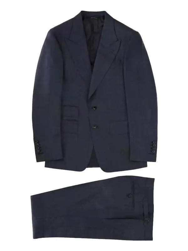 TOM FORD Checked Suit - Blue