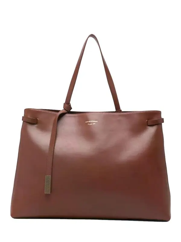 Emporio Armani Strap-detail Shoulder Bag - Brown