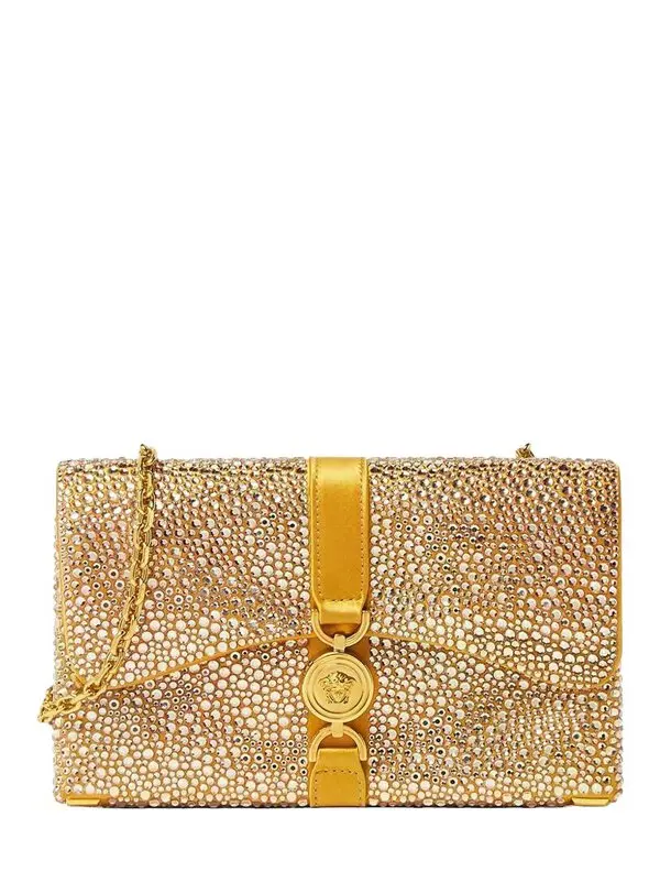 Versace Embellished Cross Body Bag - Gold
