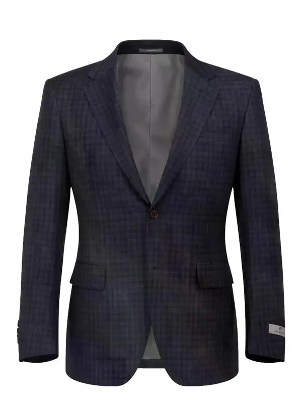 Canali Checked Blazer - Blue