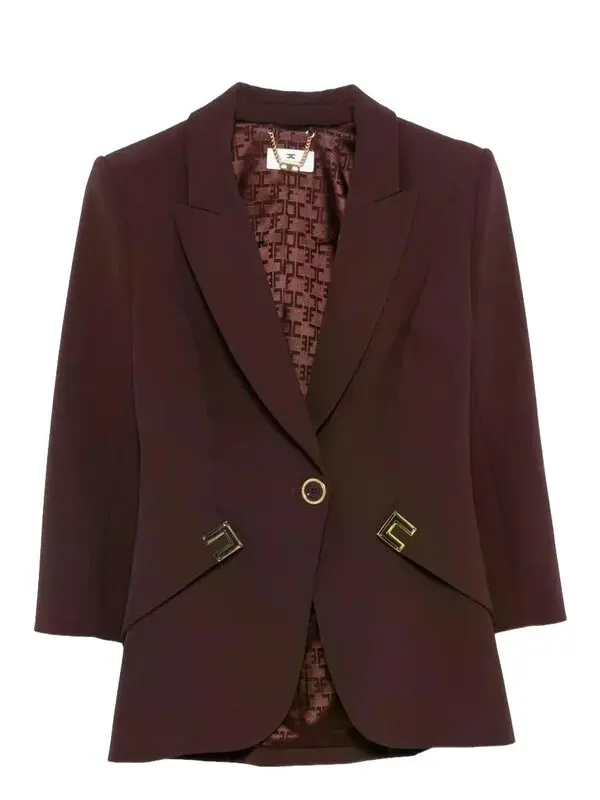 Elisabetta Franchi Crepe Blazer - Brown