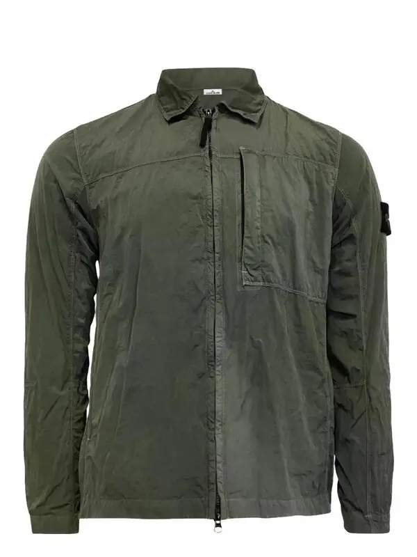 Stone Island Zipped Shirt Jacket - Green