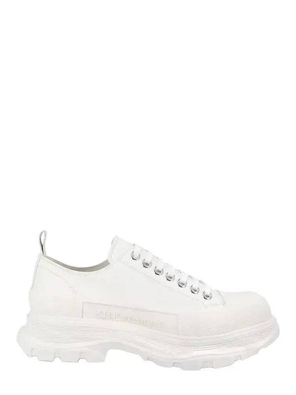 Alexander McQueen Tread Slick Lace-up Sneakers - White