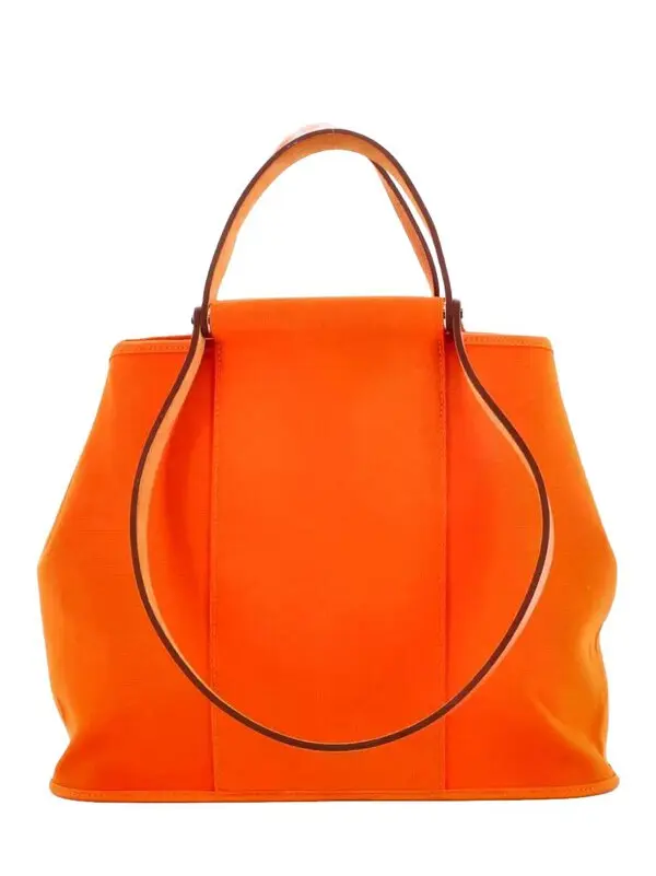 Hermès Cabag Handbag Toile And Leather 32 Tote Bag - Orange