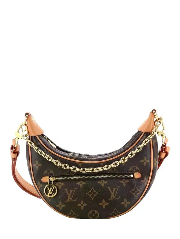 LOUIS VUITTON Loop Monogram Canvas Hobo Bag - Brown