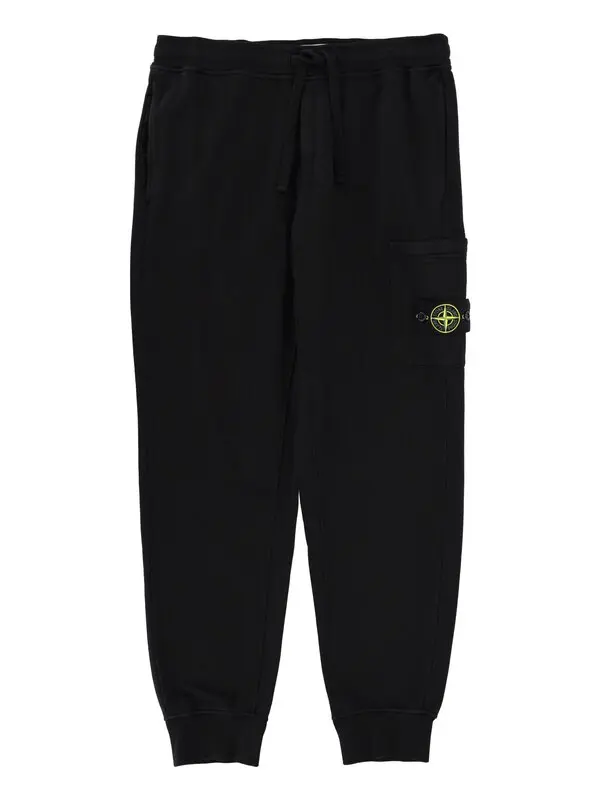 Stone Island Jogger Pants With Logo Patch - Black