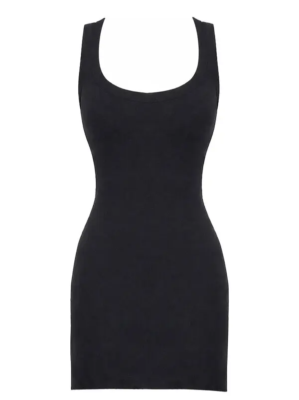 Attico Viscose Blend Mini Dress - Black
