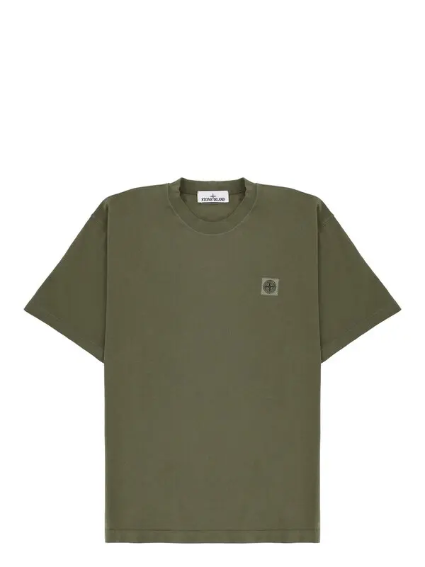 Stone Island T-shirt With Logo Patch - Green