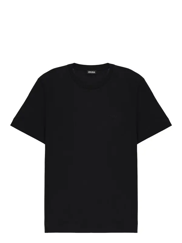 Zegna T-shirt With Logo - Black