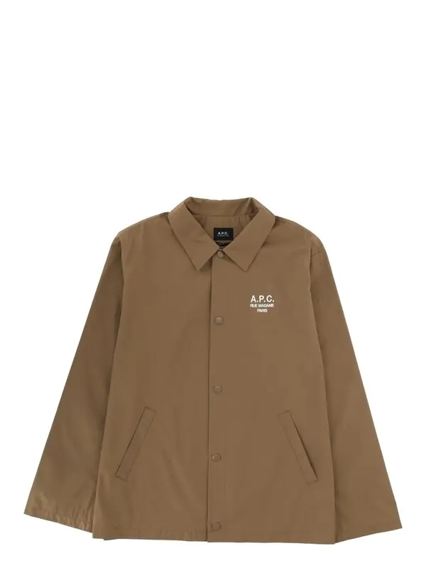 A.p.c. Embroidered Logo Jacket - Brown