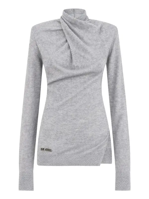 Attico Wool Jersey Top - Grey