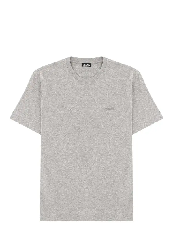 Zegna T-shirt With Logo - Grey