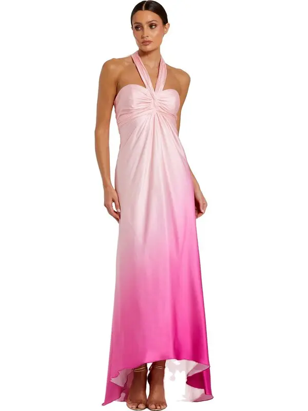 Mac Duggal Charmeuse Ombre Gown - Pink