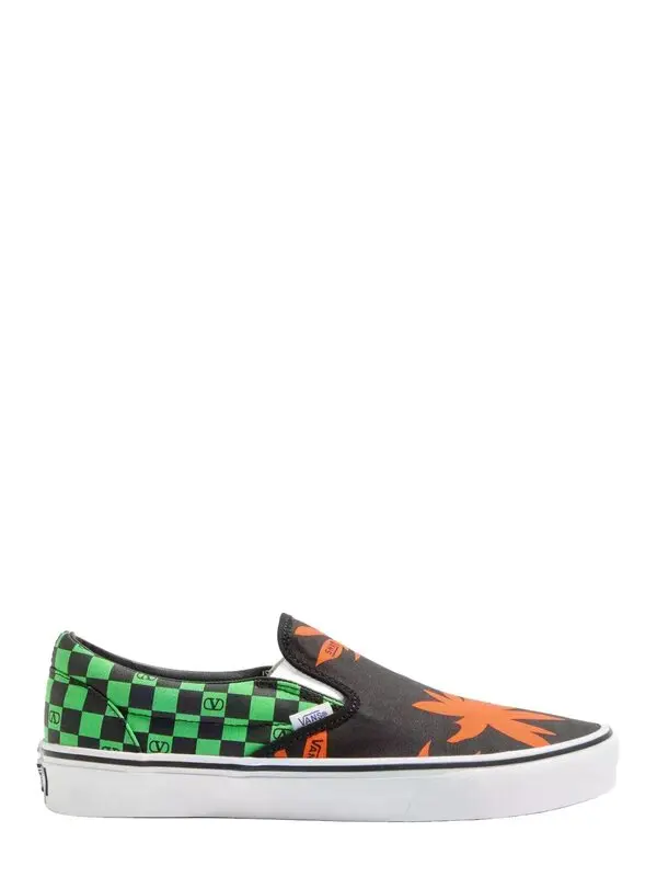 Valentino Garavani Vans Vlogo Checkerboard Slip-on Sneakers - Black
