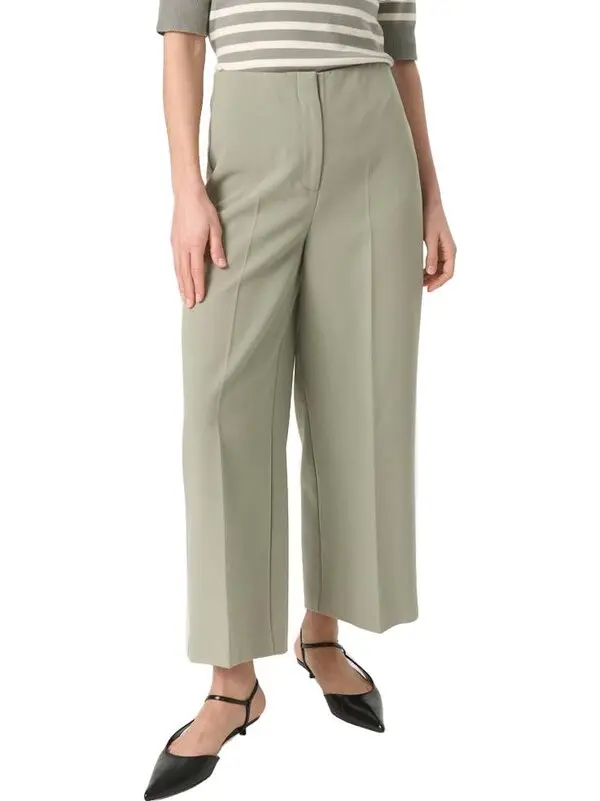 SOAKED IN LUXURY Corinne High-waisted Culotte Trousers - Shadow