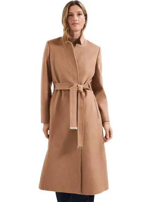 PHASE EIGHT Charlotte Wool Coat - Camel