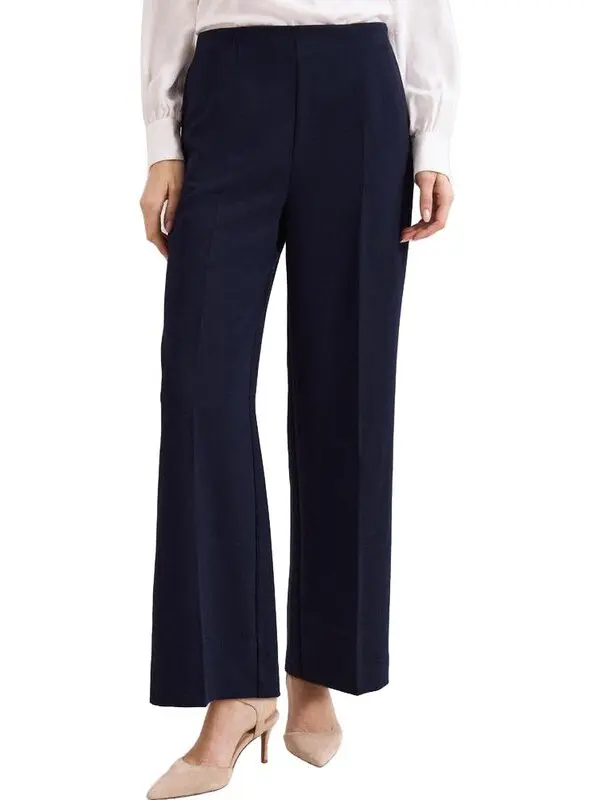 PHASE EIGHT Aubrie Tailored Wide Leg Trousers - Navy