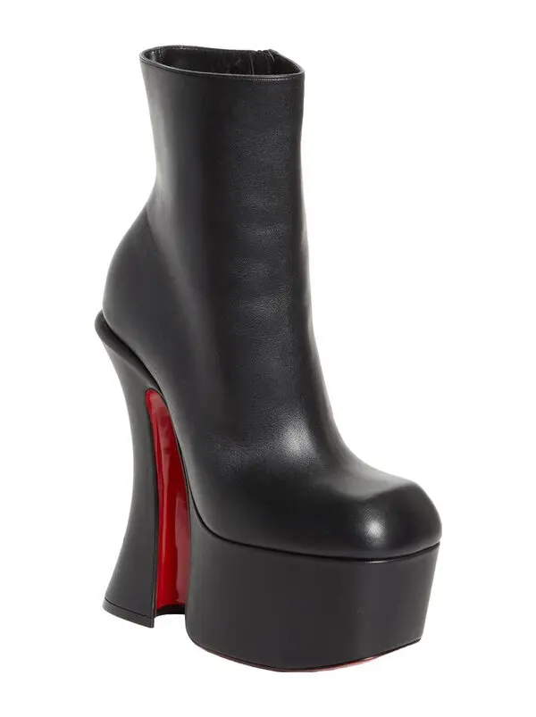CHRISTIAN LOUBOUTIN Aquabootie Platform Bootie - Black