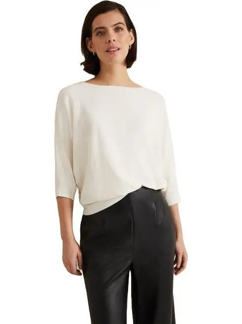 PHASE EIGHT Cristine Slash Neck Knit Jumper - Ivory